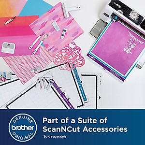 Brother ScanNCut High Tack Fabric Support Sheet CASTBL2, 4 pieces 12" x 12" High Adhesive Sheets for ScanNCut Mats, Use for Cutting Fabric Appliques, Quilting Pieces, Sewing Patterns and More