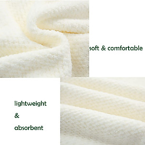 M-bestl 2 Pack Microfiber Hair Towel Wrap,Hair Drying Towel with Button, Absorbent and Soft,Anti-frizz Head Towel to Dry Hair Quickly(Beige&Beige)