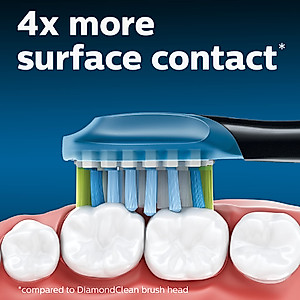 Philips Sonicare Genuine C3 Premium Plaque Control Replacement Toothbrush Heads, 4 Brush Heads, Black, HX9044/95