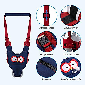 Baby Walking Harness - Handheld Kids Walker Helper - Toddler Infant Walker Harness Assistant Belt - Help Baby Walk - Child Learning Walk Support Assist Trainer Tool (Pink Pig)