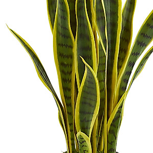 Nearly Natural 26 in. Sansevieria Artificial Silk Plants, Green