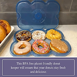 Touch Up Cup Donut Fresh Storage Container Holder, Airtight and Reusable, BPA-Free, As Seen On Shark Tank Products, Pack of 2, Holds 12 Fresh Donuts