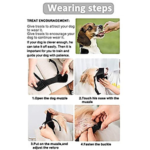 Dog Muzzle Anti Biting and Chewing, with Comfortable Mesh Soft Fabric and Adjustable Strap, Suitable for Small, Medium and Large Dogs