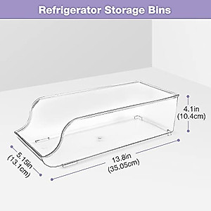 Puricon 1 Pack Refrigerator Organizer Bins Can Dispenser Storage Holder, Soda Beverage Canned Food Container Bin Clear Plastic Pantry Storage Rack for Fridge Kitchen Countertops Cabinets -Standard Can