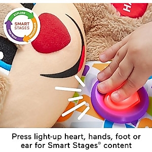 Fisher-Price Baby & Toddler Toy Laugh & Learn Smart Stages Puppy Musical Plush with Lights & Phrases for Infants Ages 6+ Months