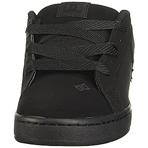 DC Men's Court Graffik Skate Shoe, Black/Black/Black, 12 M US
