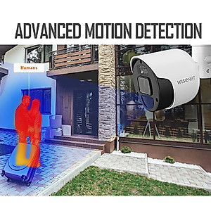 Wisenet SNK-B73047BW 4 Channel 1080p Wi-Fi NVR Surveillance System with 1TB HD, 4 Bullet Cameras 1080p Dual Antenna Indoor/Outdoor Cameras