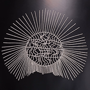 STONEFANS Gatsby Rhinestone Cap Headpiece 1920s Silver Head Chain Flapper Hairpieces Jewelry Belly Dance Cleopatra Hair Accessories for women (silver)