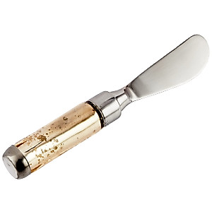 Mud Pie Marble Trivet, 1 1/4" x 8 1/2" Dia, Gold and Mud Pie - 40700003 Mud Pie Marble and Gold Edge Hostess Set Serving Platter, One Size, White