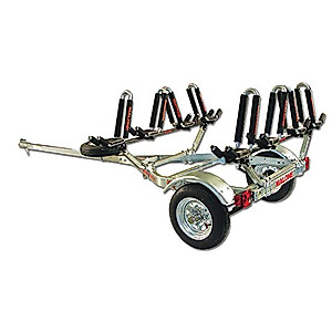 Malone Auto Racks MicroSport 4-Boat FoldAway-J Kayak Trailer Package