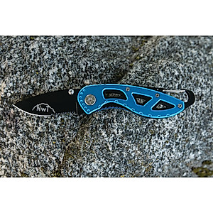 Performance Tool W9384 Northwest Trail 2 1/2" Bisina Folding Pocket Knife, Serrated Clip Point, Stainless Steel