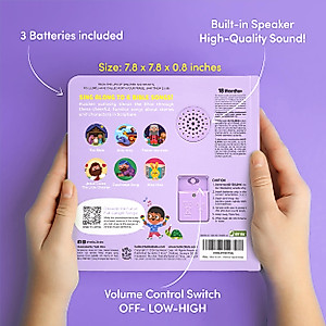 Bible Stories Sound Book - 6 Bible Songs - Christian Easter Gifts for Kids - Christening, Baptism Gifts for Boys, Girls - Religious Toys, Interactive Music Books for Toddlers - Easter Basket Stuffer