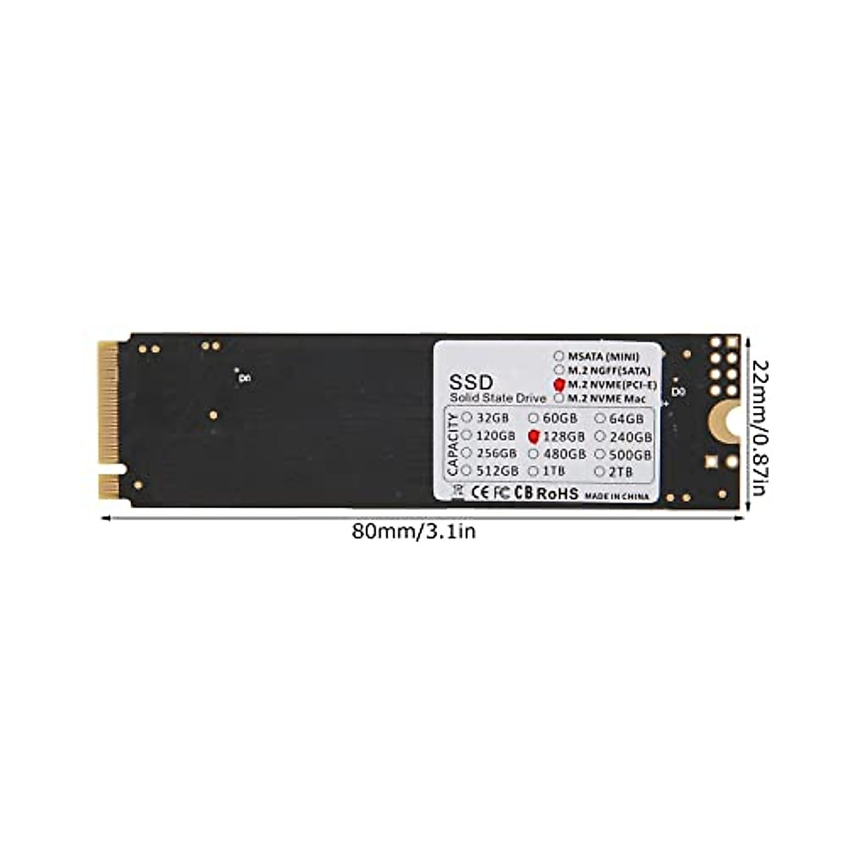 ASHATA M.2 NVMe 2280 SSD M.2 NVMe PCIe Internal Solid State Drive for Gaming and Heavy Graphics, High Speed Low Latency Gaming SSD for Computer(1TB)