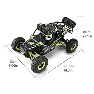 QIYHBVR Remote Control Car,1:12 Scale Fast RC Cars All Terrain,High Speed 50km/h Rock Crawler RC Truck 4x4 Off Road Waterproof 2.4 GHz Control Climbing Vehicle Gift for Kids Adults Boy RTR