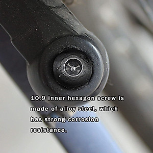 M12-1.75 x 40mm Button Head Socket Cap Screws, 10.9 Grade Alloy Steel, Allen Socket Drive, Black Oxide Finish, Full Thread (10.9 Grade,5 Pcs)