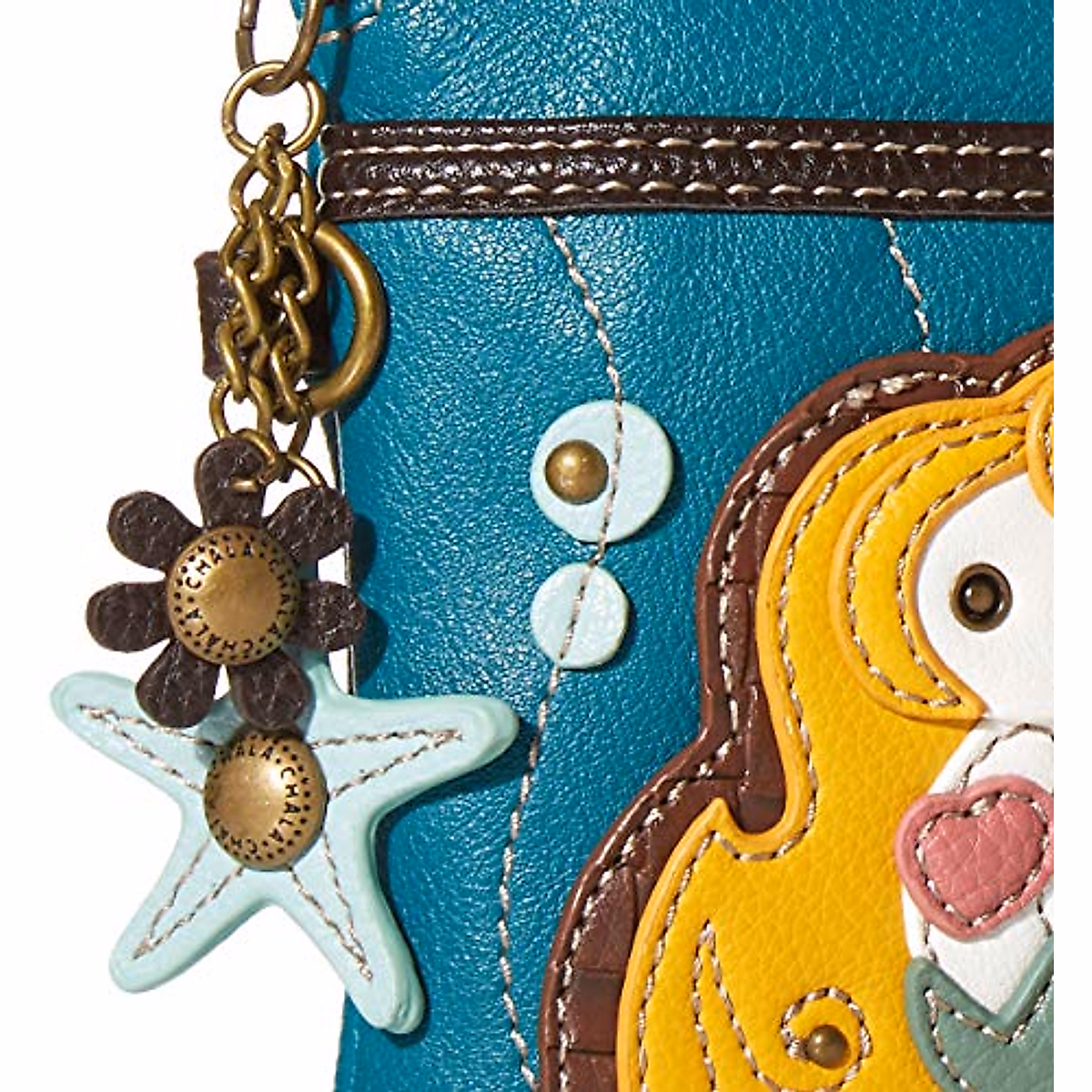 Chala Cellphone Crossbody Handbag Mermaid/Blue, 5 x 7.5 x 1