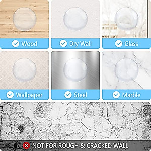 Door Stoppers Wall Protector, 6PCS Reusable Door Bumper with Self Strong Adhesive, Quiet, Shock Absorbent Gel for Home, Office, Wall Protector from Door Knobs