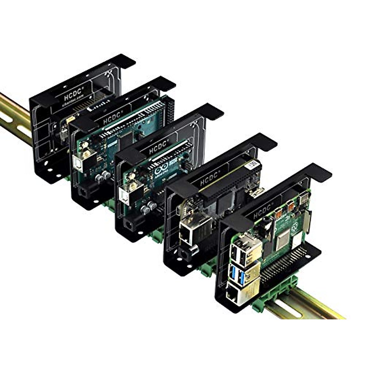 DIN Rail Mount Bracket for Raspberry Pi A+ B+ 2B 3B 3B+ 4B Zero Arduino Uno Mega Mkr BeagleBone