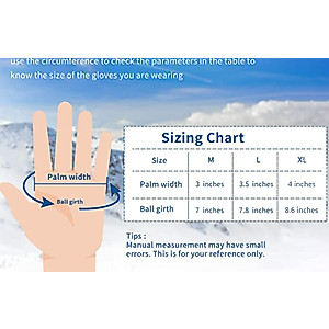 Lorpect Winter Gloves Men Women Touch Screen Glove Cold Weather Warm Gloves Workout Gloves Running Cycling Training (Grey, XL)