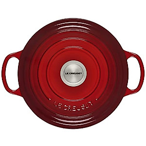 Le Creuset Enameled Cast Iron Signature Deep Round Oven, 5.25qt., Cerise
