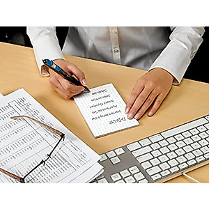 Post-it Super Sticky Notes, 4 in x 6 in, 3 Pads, 2x the Sticking Power, White with Blue Grid Lines, Recyclable (660-SSGRID)