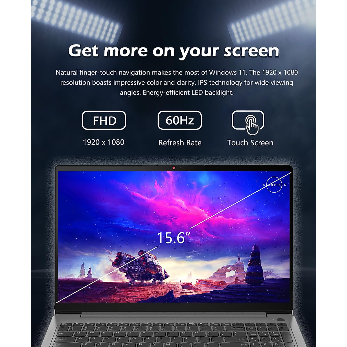 Lenovo Ideapad 3i 15.6" Full HD (1920 x 1080) Touch Business Laptop, Intel Core i5-1135G7, 4-core, 20GB RAM 512GB SSD Storage, Intel Iris X Graphics, Bluetooth, Wi-Fi, Win11, Arctic Grey, W/GaLiMu