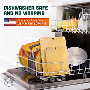 Earth's Dreams Wood Cutting Board Set - Heavy-Duty 3 Piece Cutting Board Set - Small, Large & Extra Large Cutting Board - Chacuterie Board - Best Non Plastic, Non Toxic Cutting Board - Dishwasher Safe