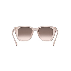 A|X ARMANI EXCHANGE Women's AX4116SU Universal Fit Butterfly Sunglasses, Light Brown Mirrored Silver Gradient, 53 mm