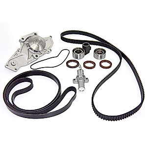 TKH-002 Timing Belt Kit with Water Pump Kit For 2003-2017 Honda Accord Crosstour Pilot Odyssey Ridgeline Acura MDX RDX RL TL TSX ZDX Replace # TKH002 TCKWP329