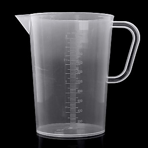 YiZYiF Kitchen Measuring Cup Plastic Graduated Pitcher Jug with Pour Spout and Lid for Cold Water Milk Tea Iced Juice Beer Without Lid 2000ml