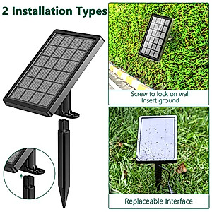 AISITIN 5W Solar Fountain Pump DIY Kit, Bird Bath Solar Water Fountain with 4 Nozzles for Garden/Outdoor, with 3.2ft Water Pipe and Stake, Solar Powered Fountain for Garden, Ponds, Pool, Outdoor