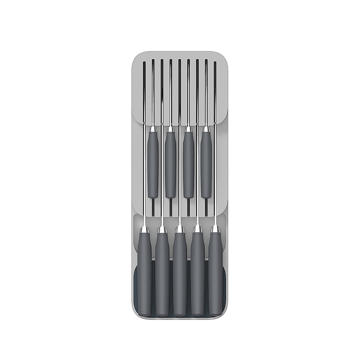 Joseph Joseph 85188 Dream Drawers Drawerstore Compact Cutlery & Knife Organiser Set of 2, Grey, Large