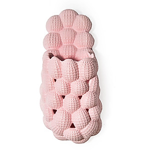 Wild Diva Unisex Non-Slip Bubble Cloud Lychee Waterproof Massage Reflexology Rubber Shower Slide Slippers Sandals