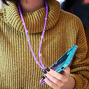 Silverback for iPhone SE Case 2022/2020, iPhone 8/7 Case, Moving Liquid Holographic Sparkle Glitter Case with Kickstand, Bling Bumper Ring iPhone SE3/2 iPhone 8/7 Case for Girls Women -Purple