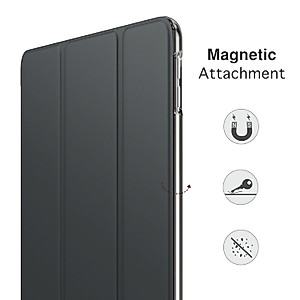 MoKo Case Fit New iPad Air (3rd Generation) 10.5" 2019/iPad Pro 10.5 2017 - Slim Lightweight Smart Shell Stand Cover with Translucent Frosted Back Protector - Space Gray (Auto Wake/Sleep)