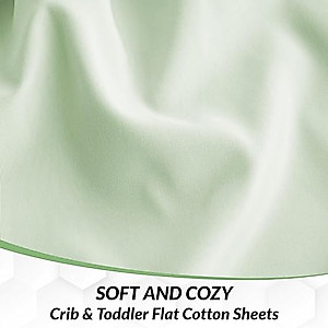 Crib & Toddler Poly/Cotton Sheets - Color: Mint - Flat