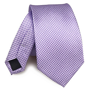 Ctskyte Men's Summer Pattern Ties in French Lavender Business Wedding Party Suit Necktie