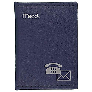 Mead Telephone/Address Book, 3-1/4"x2-3/8", Assorted Colors, Color Will Vary, 1 Book (67140)