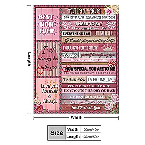 to My Mom Blanket Gifts,Flannel Thick Throw Blanket Birthday Gifts from Daughter Son,Blanket Presents for Mother's Day,Christmas,Soft Cozy Flannel Blanket,Bed Blanket Gift 50"X40"