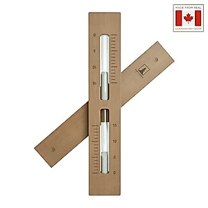 NORTHWOOD Sauna Sand Timer - Handmade from Canadian Red Cedar Wood - Wall Mounted Rotating 15 Minutes Hourglass Timer with White Sand