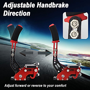 Nejoney USB Handbrake, PC Windows Gaming Peripherals for SIM Racing Games G25/G27/G29/T150/T300/T500 with Stainless steel Clamp (Red)