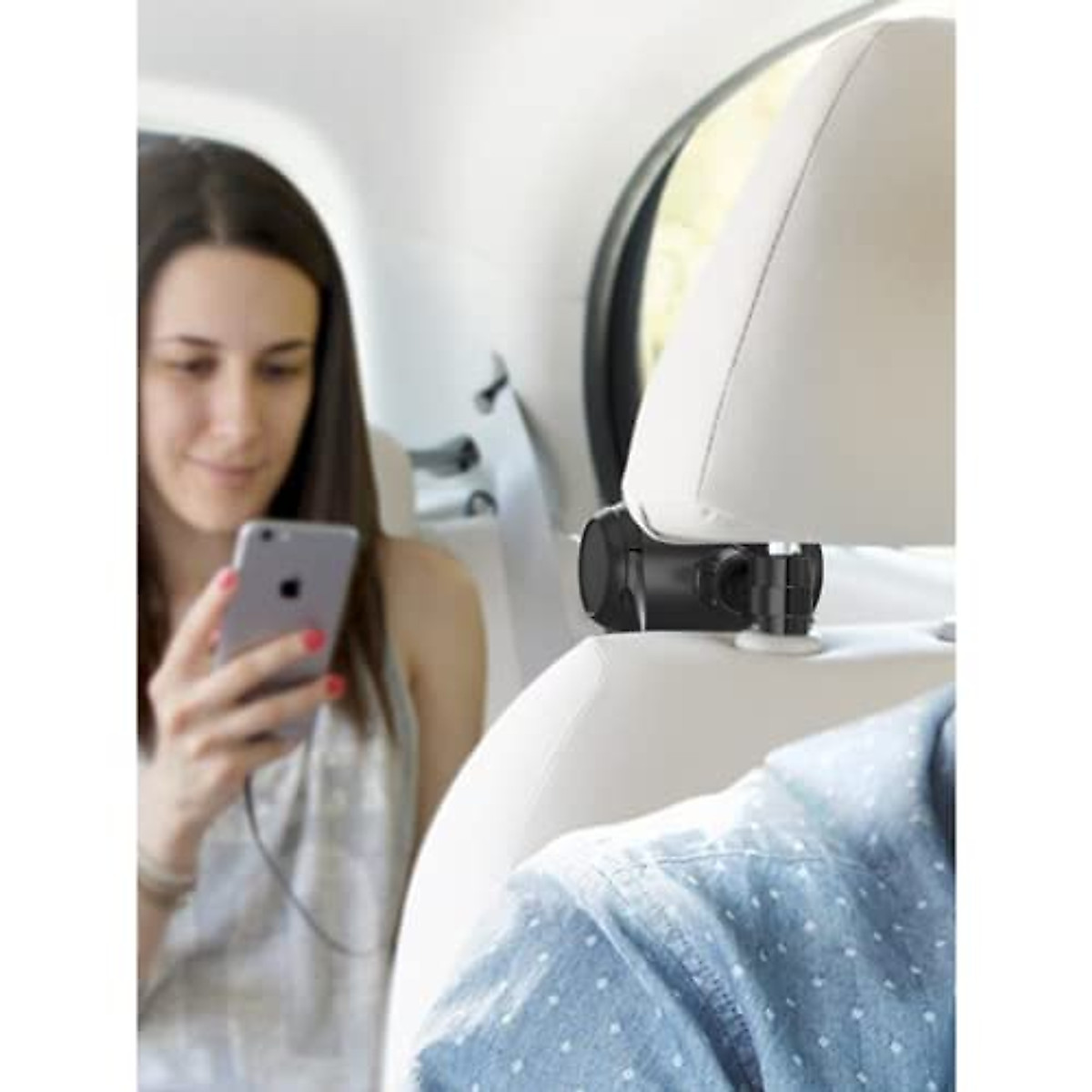 SUPERLIT Multi Car Retractable Backseat 3 in 1 Car Charging Station Box Compatible with All Phones | iPhone | Samsung | Android | Uber Lyft Turo Ride Share Customer Charging Dock Attach to Headrest