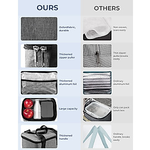 YISSVIC Electric Food Heater for Car and Truck,Portable Food Warmer Heater for Work 3in1 for 12V 24V 110V Heated Lunch Box with Removable Container and Bag