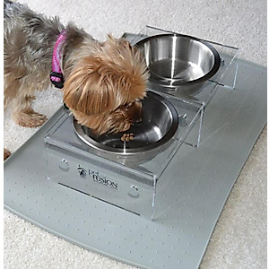 PetFusion Premium 304 Food Grade Stainless Steel Dog & Cat Bowls. Cat Bowls Shallow & Wide for Relief of Whisker Fatigue, 56-Ounce, Stainless