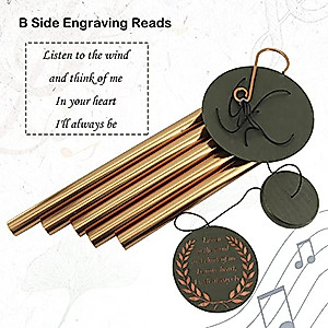 Sympathy Wind Chimes Outdoor Double-Sided Engraved,36 Inch Memorial Wind Chimes for Loss of Loved One,Memory Wind Chime for Mother Father Grandma Husband,Tree of Life Memori Gift