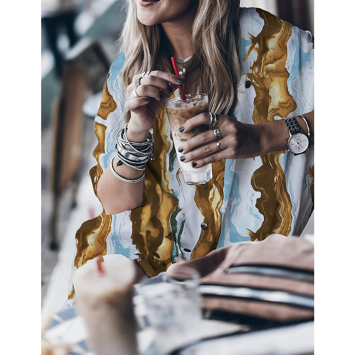 Women’s Swimsuit cover up,Silky Button Down Shirt Midi Dress Kimono,Summer Bathing Suit Beach coverups for women (CP-Aline) (Yellow Tie-dye, Small)