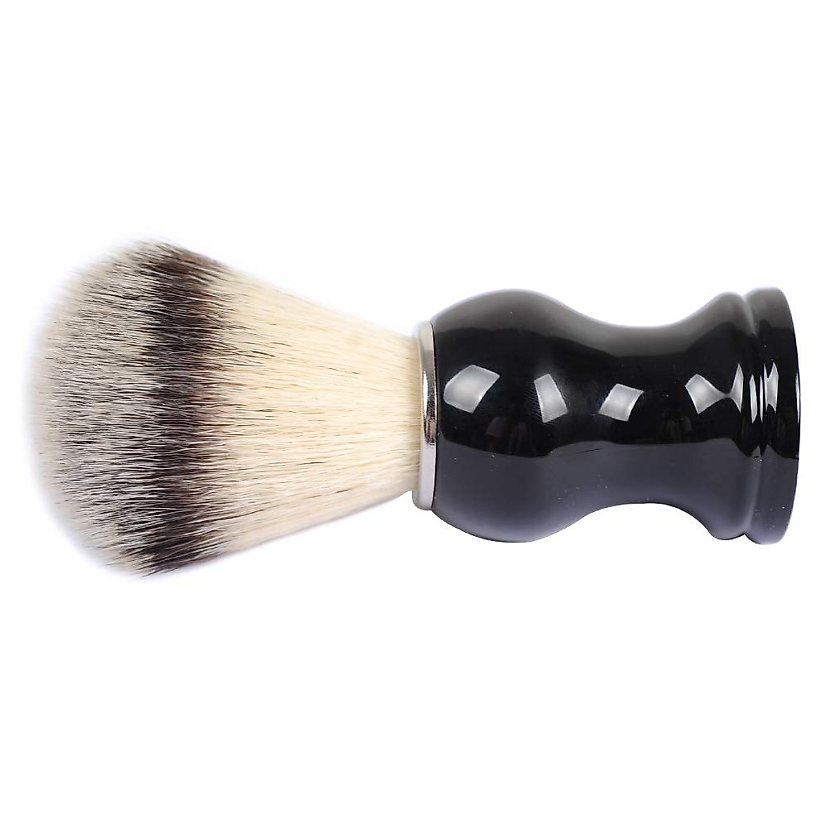 Shaving Brushes, JR 0.79inch Synthetic Nylon Brush Hair Knot with Pure Black Engineered Plastic Handle Shaving Brush for Men, Safety Razor, Double Edge Razor, Shaving Razor