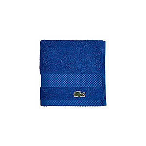 Lacoste Heritage Supima Cotton Wash Cloth, Surf Blue, 13" x 13"