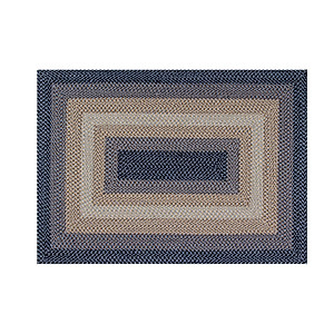 Better Trends Woodbridge Braid Collection is Durable, Reversible Indoor Area Utility Rug 100% Wool in Vibrant Colors, 20" x 30" Rectangle, Blue