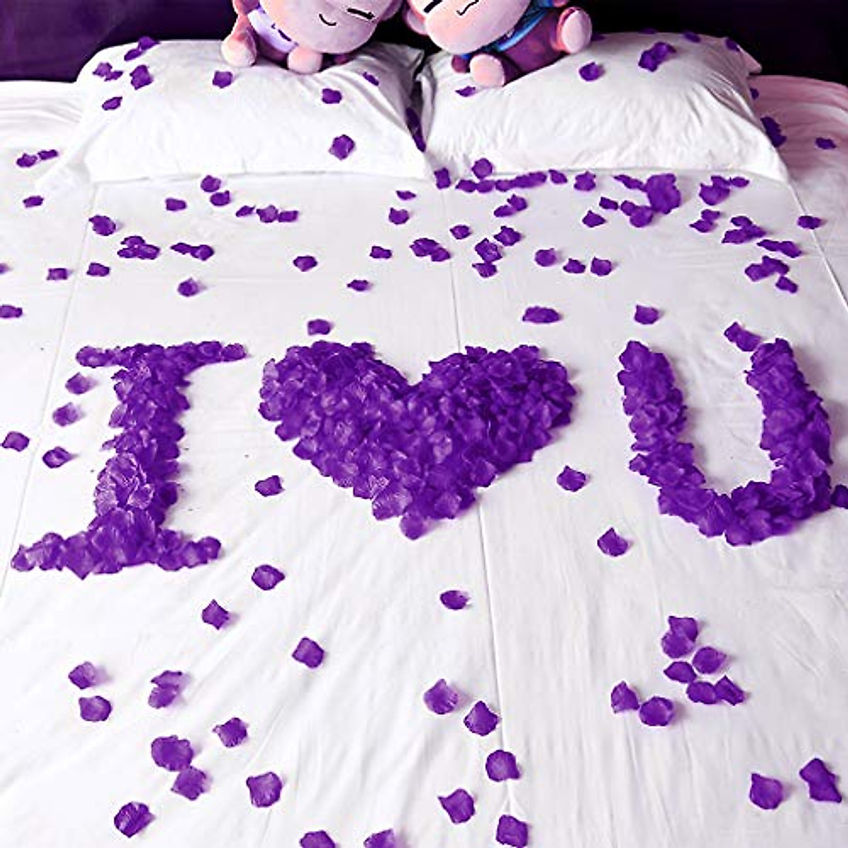 obmwang 2000 PCS Artificial Silk Rose Petals for Wedding Party Favors Decoration and Vase Home Decor Wedding Bridal Decoration. Purple